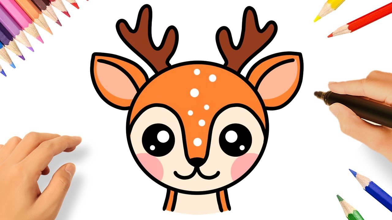 HOW TO DRAW A CUTE KAWAII DEER EASY STEP BY STEP 🦌💟 - YouTube