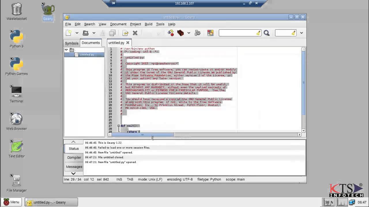 how to use Python Language to write a simple hello world application in ...