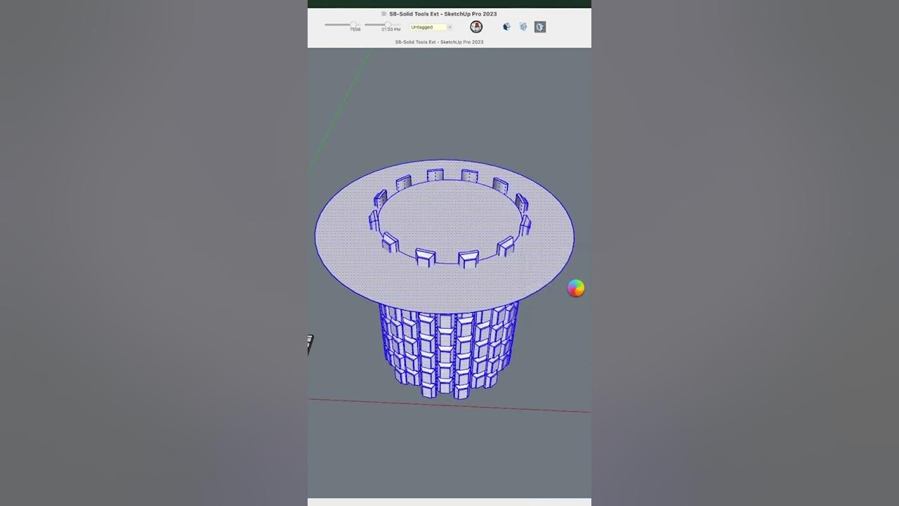 Intersecting faces makes quick work #sketchup #tutorial #shorts - YouTube