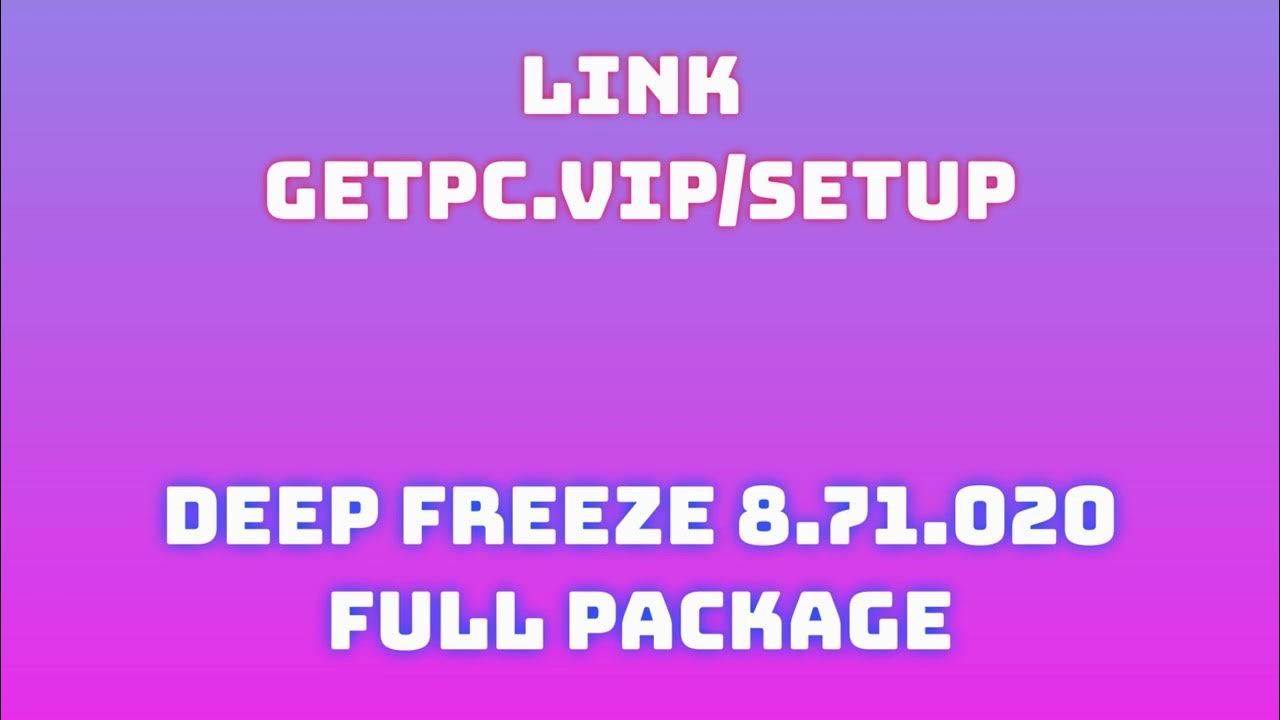 🔸Deep Freeze 8.71.020🎮 HOW TO INSTALL 💻PC/LAPTOP [TUTORIAL 2024 no charge👏] - YouTube