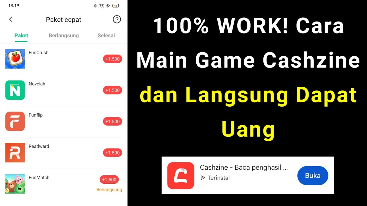 Cara Main Game Cashzine | Cara Main Aplikasi Cashzine - YouTube