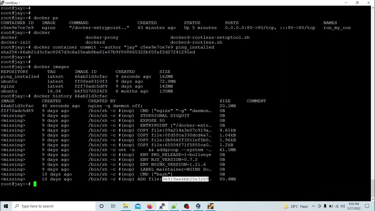 Docker Tutorial In Hindi Docker Commit Command Youtube