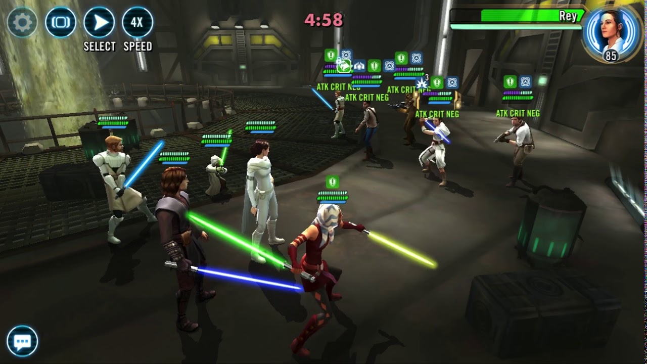 Padme vs Galactic Legend Rey SWGOH - YouTube