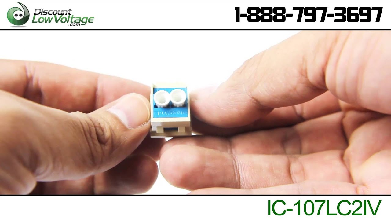 ICC Duplex LC Fiber Optic Keystone Insert (Ivory) - YouTube