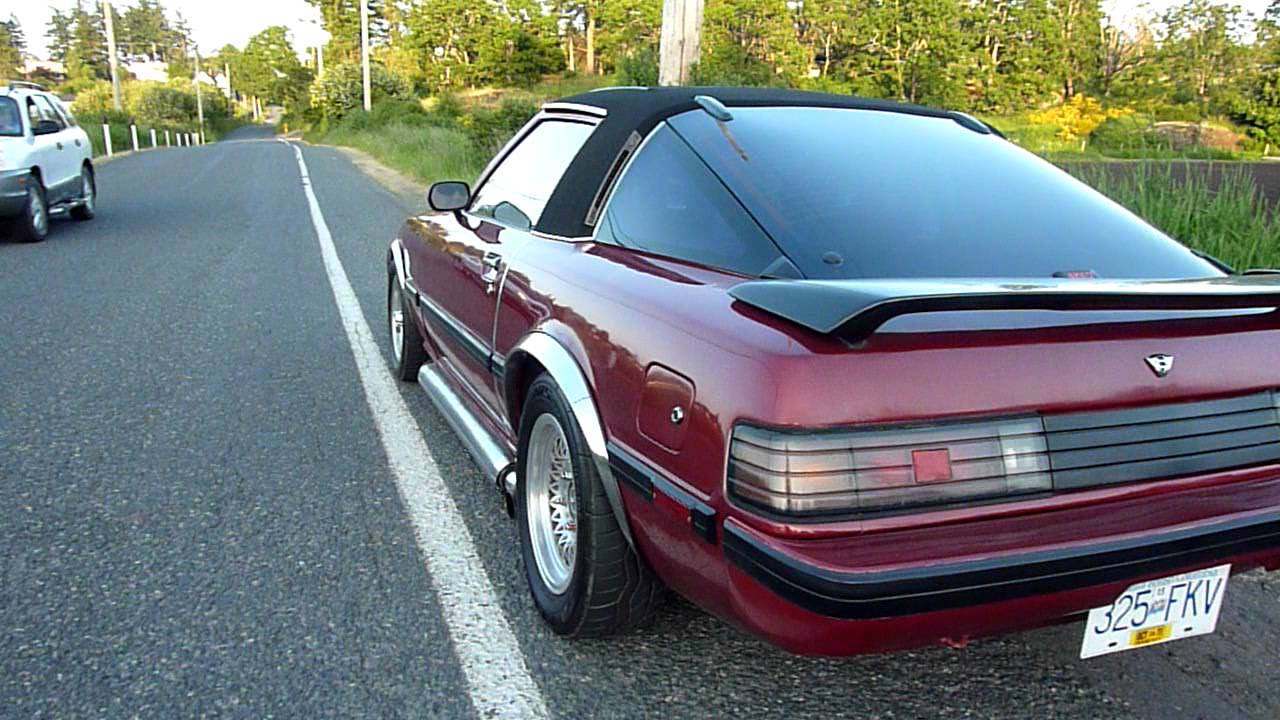 1981 Mazda RX7 with side pipes - YouTube