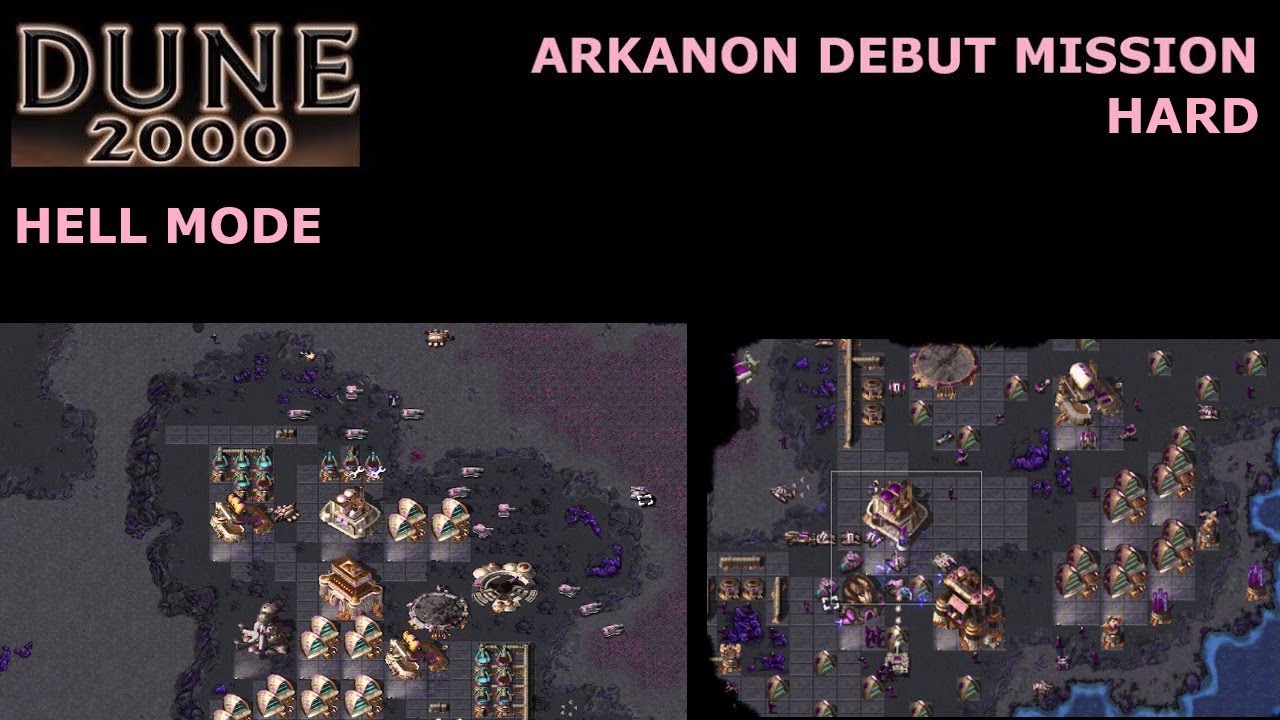 Dune 2000 - Single Mission: Arkanon Debut Mission (Hard) - Hell Mode ...