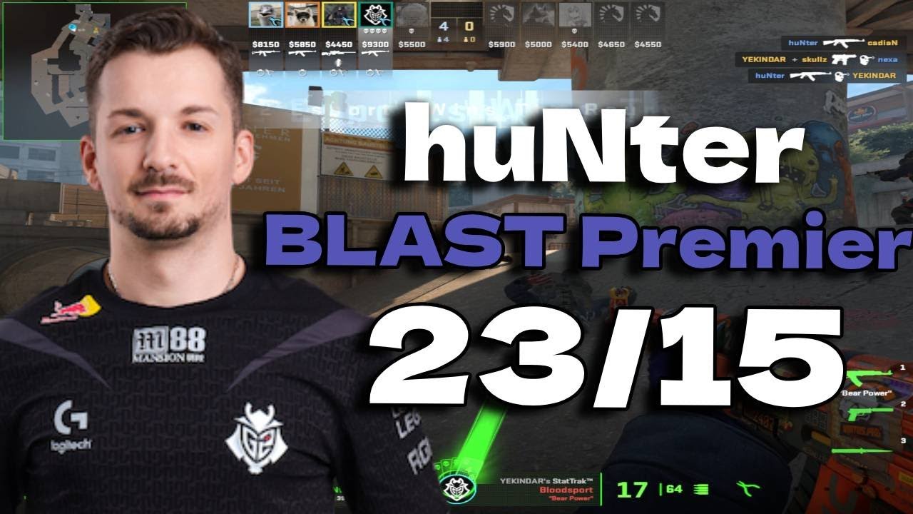 CS2 POV G2 huNter (23/15) vs Liquid (Overpass) BLAST Premier Spring Groups 2024 - YouTube