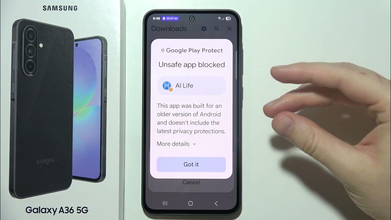 Samsung A36 5G: Fix Unsafe App Blocked - YouTube