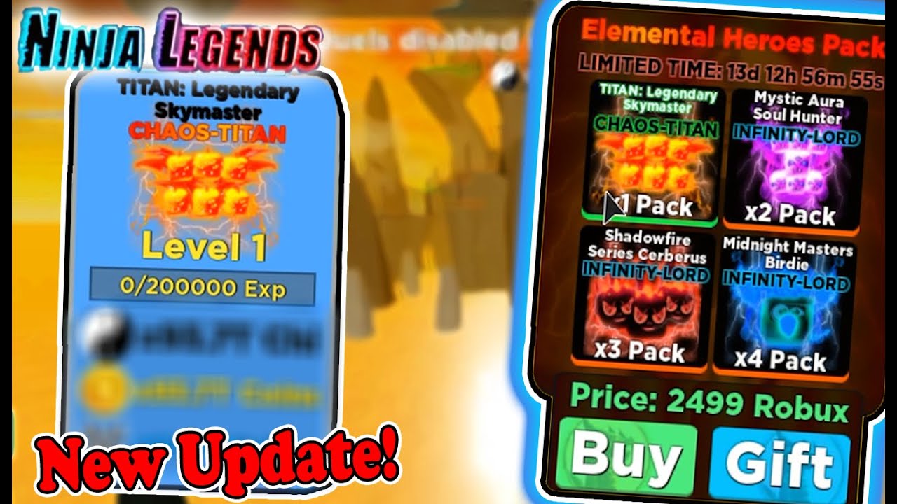 Roblox Ninja Legends | BUYING THE ELEMENTAL HEROES PACK! | (CHAOS ...