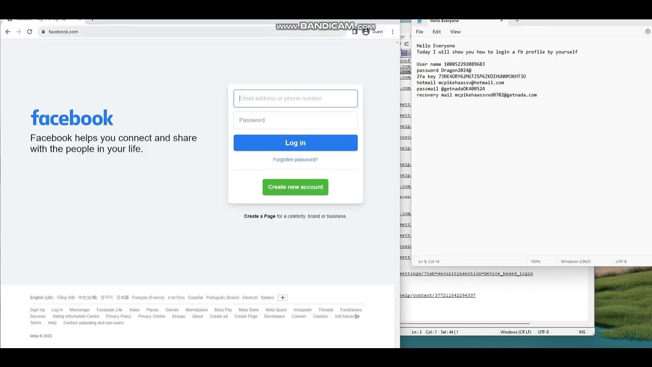 How to login Fb profile with 2fa key - YouTube