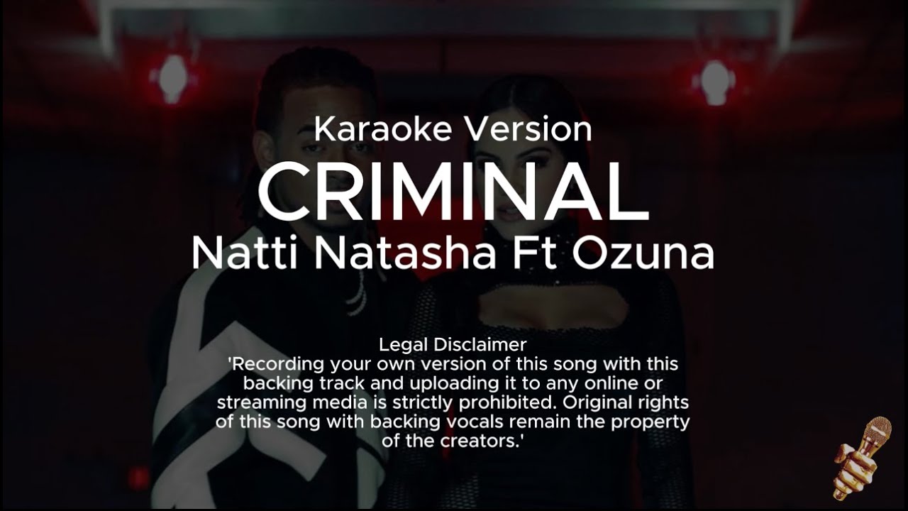 Natti Natasha Ozuna - Criminal (Karaoke Version) - YouTube