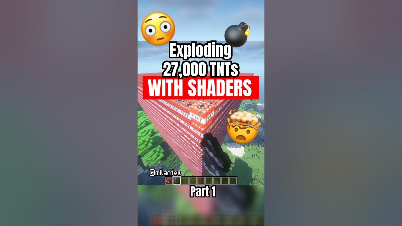 Exploding 27,000 TNTs in Minecraft with MAXED SHADERS🤯 - YouTube