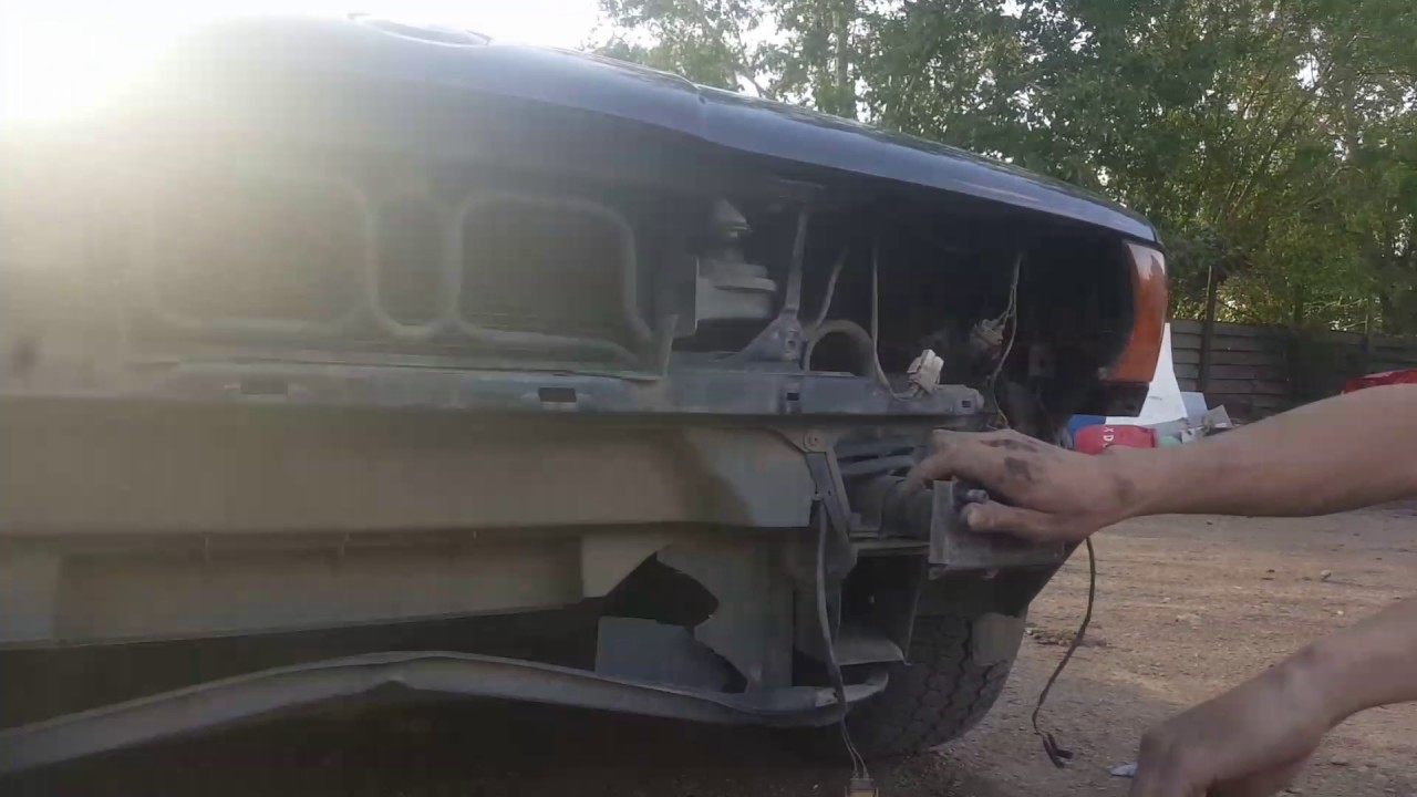 Кресты в фары BMW E34. Видео 3. - YouTube