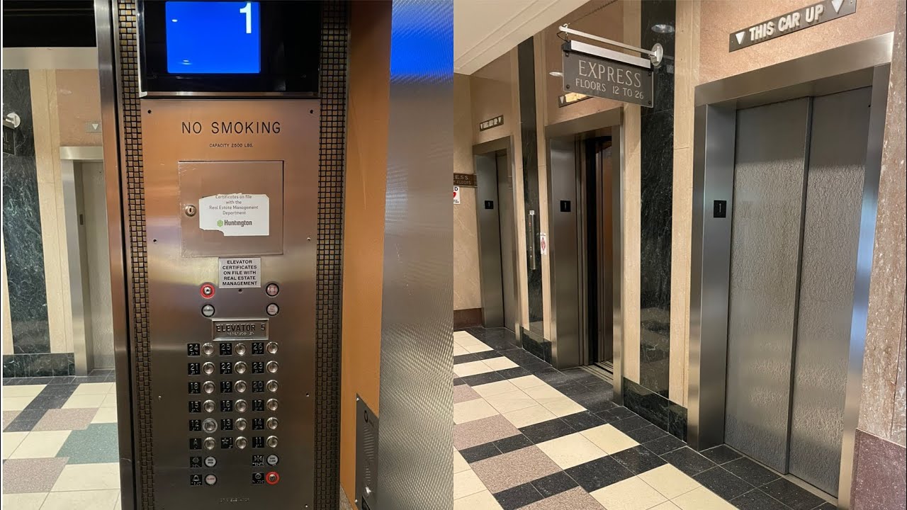 Otis High-Rise Elevators @ Huntington Bank Tower - Akron, OH. - YouTube