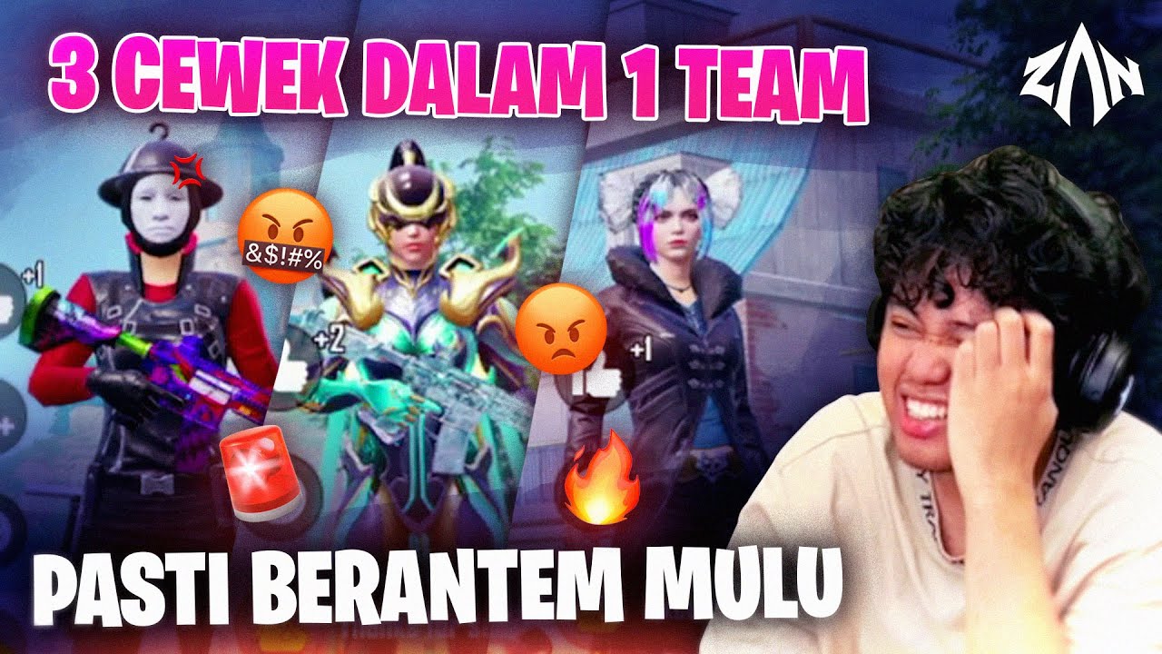 3 Cewe Dalam 1 Team, Pasti Berantem Mulu | PUBG Mobile Indonesia - YouTube