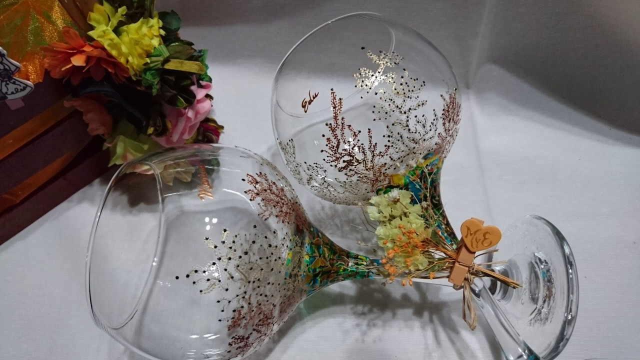 Envoltorios Copas Decoradas a Mano Coral y Fantasía Cóctel - YouTube