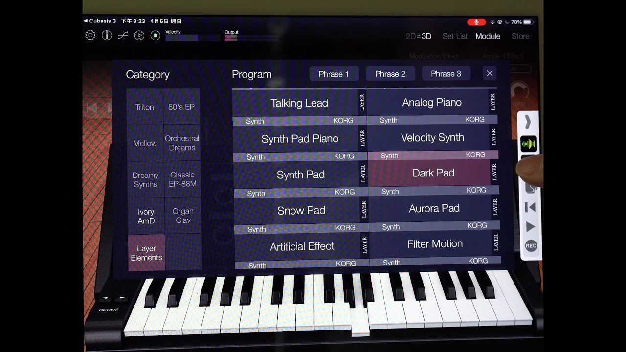 【iPAD】Korg Module Pro Multi Layers Recording by Cubasis 3 / Audiobus 3 ...