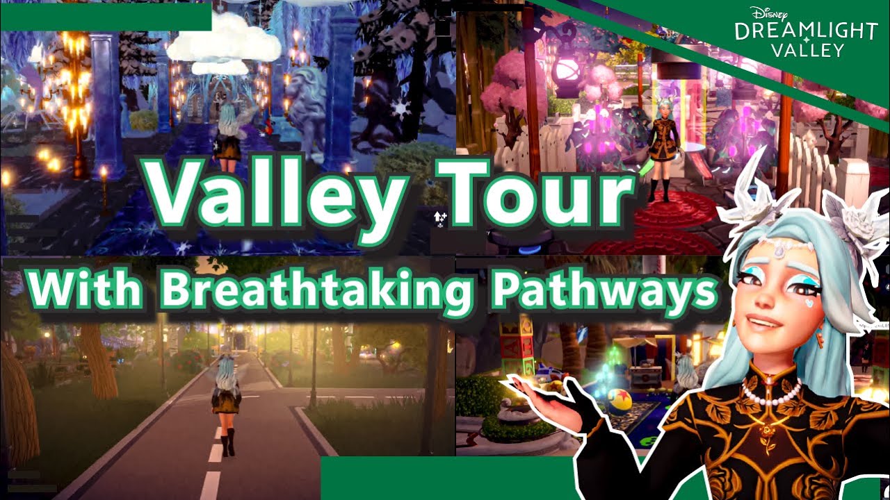 VALLEY TOUR //Breathtaking pathways !! // Disney Dreamlight Valley ...