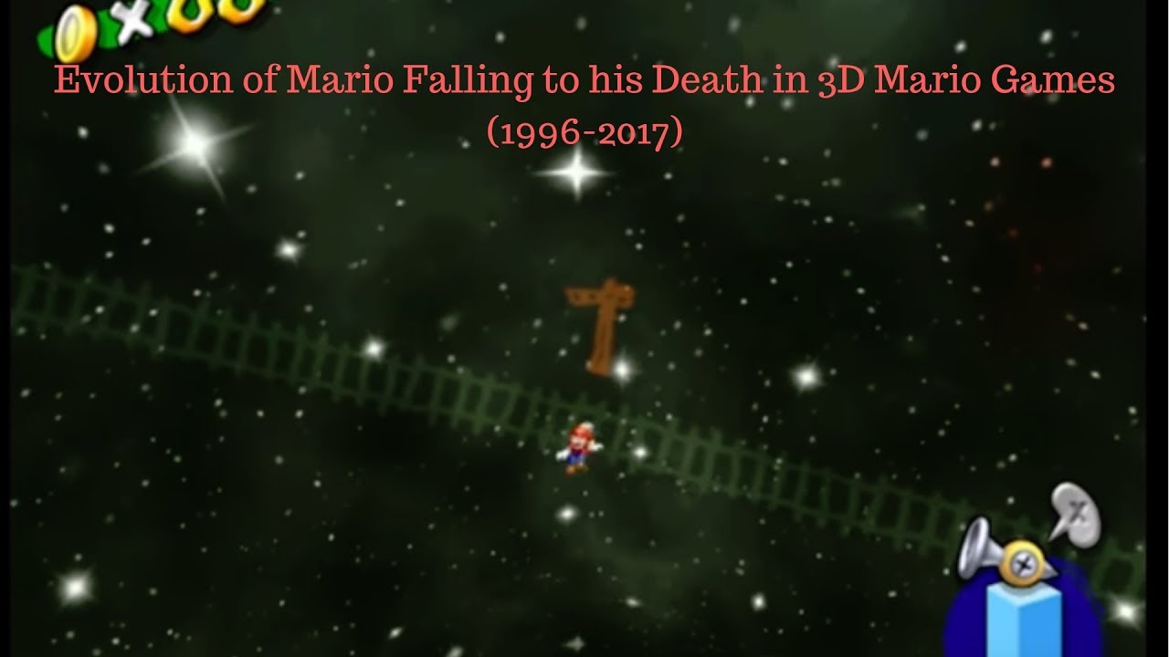 Evolution of Mario Falling to his Death in 3D Mario Games (1996-2017 ...