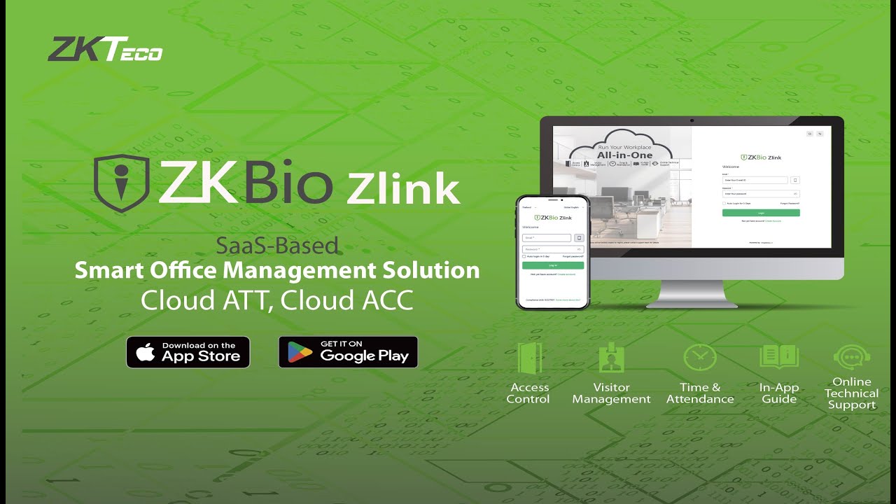 ZKBio Zlink | SaaS-based Smart Office Management Solution | Cloud ATT ...