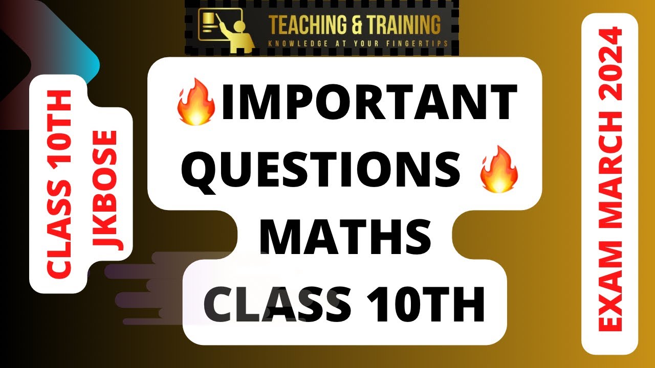 🔥Class 10 Math important Question 2024 Exam🔥 - YouTube