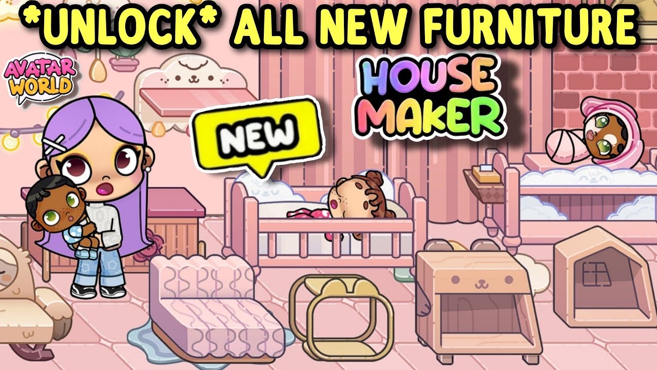 *UNLOCK* ALL NEW FURNITURE IN AVATAR WORLD HOUSE MAKER UPDATE 😯😍 - YouTube