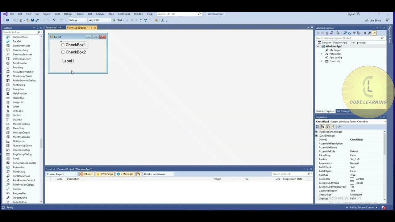 VB.NET| checkbox | CodeLearning - YouTube