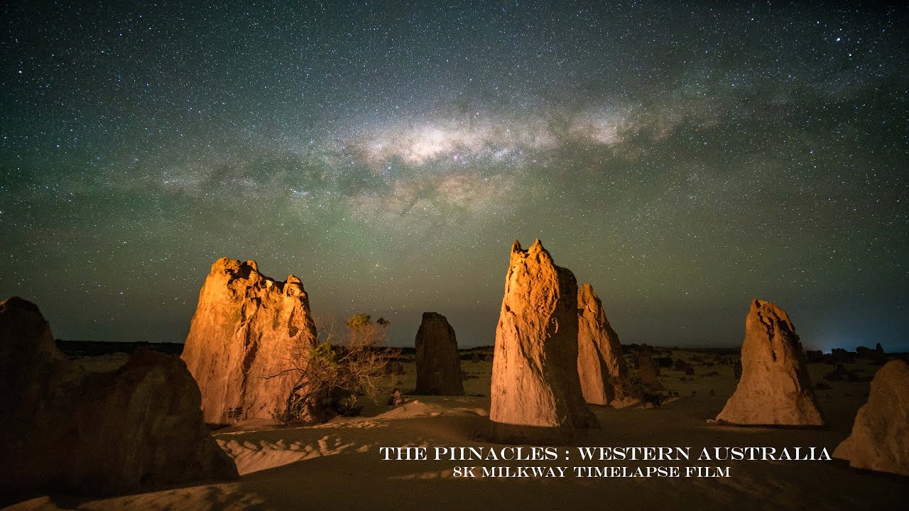 The Pinnacles Desert, Western Australia : 8K Milky way Time lapse film ...