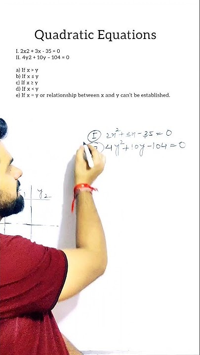 Quadratic Equations । Problem -6। Quantitative Aptitude। MathsLogic ...