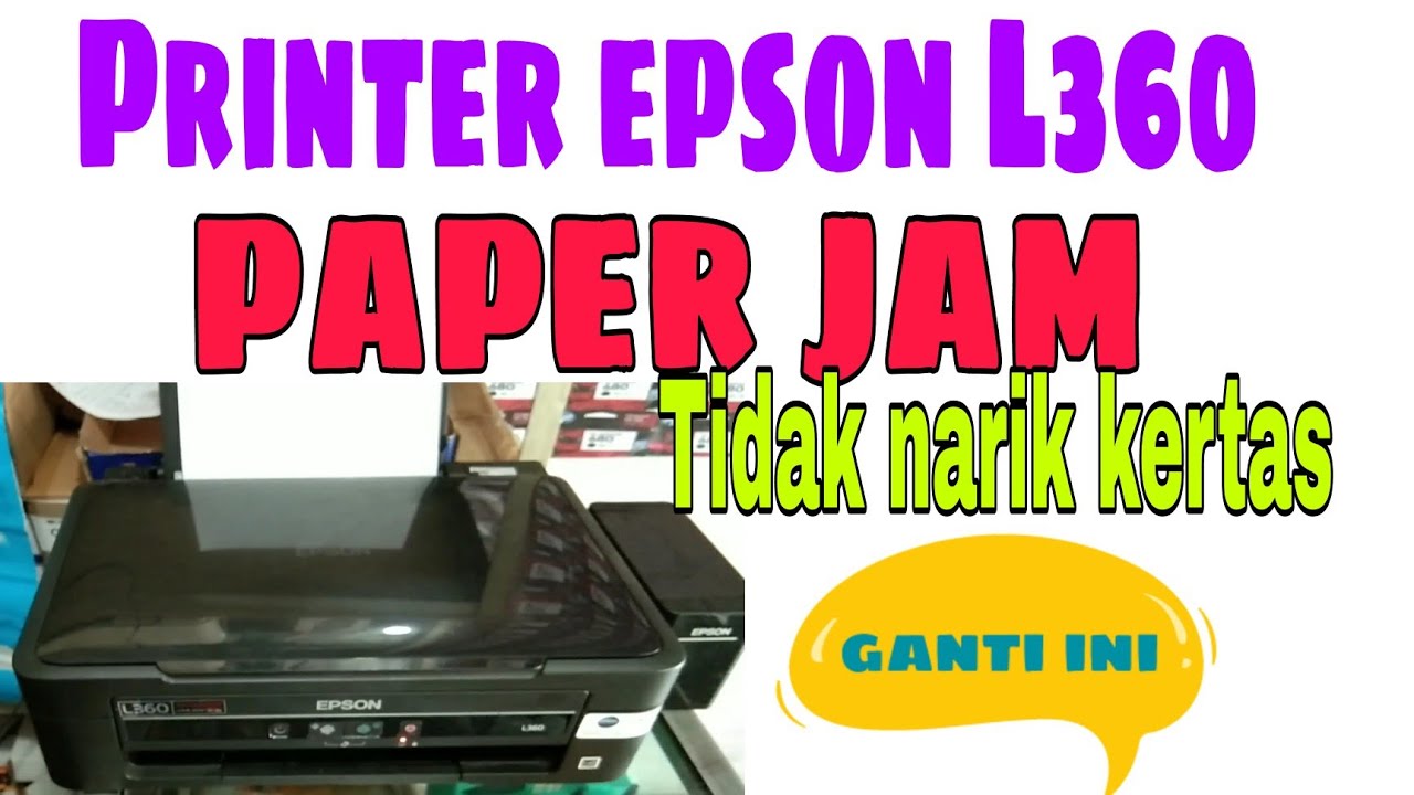 Printer epson L360 paper jam - YouTube