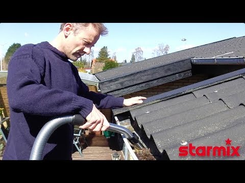 Sådan renser du tagrender med en Starmix støvsuger - YouTube