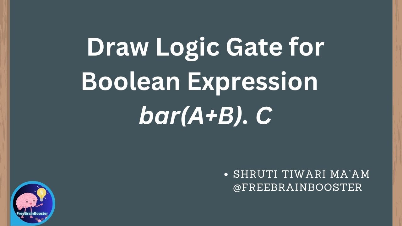 Draw Logic Gate for boolean expression / logic gate kaise banate hai ...