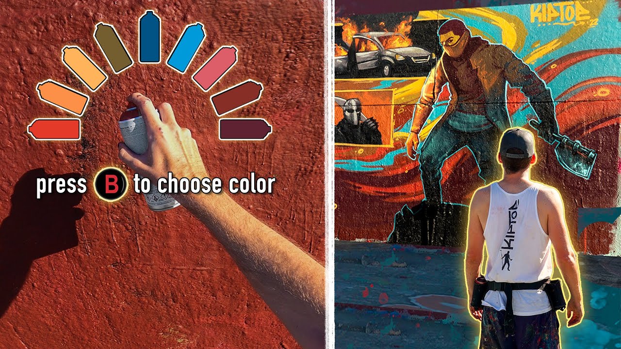 Trying Out This Brand New Mural Painting Video Game! - YouTube