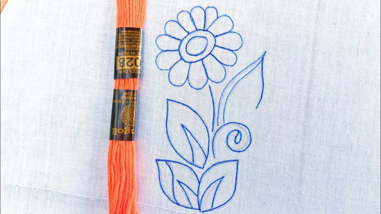 Flower Tree Hand Embroidery Allover Design Rup Handicraft , Hand ...