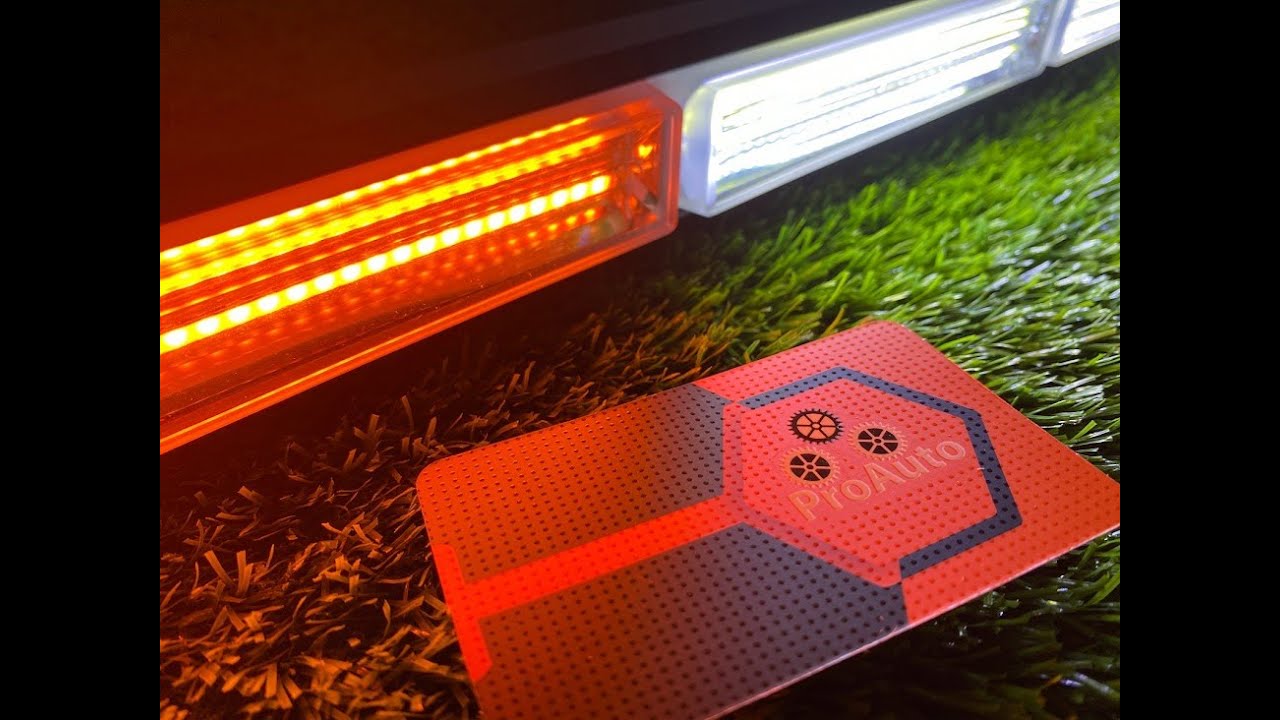 23" Led Vip protocol light Yellow+White and Red+Blue - YouTube