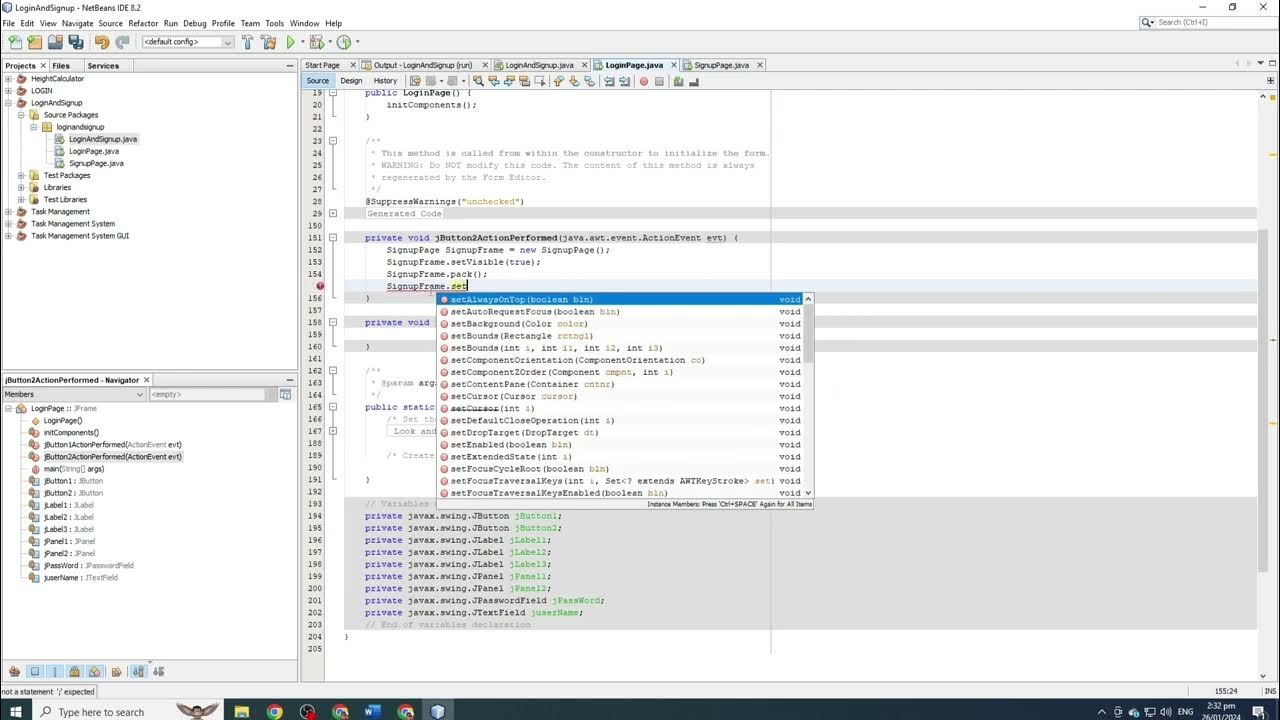 JAVA GUI - Open new JFrame on button click in Java Netbeans - YouTube