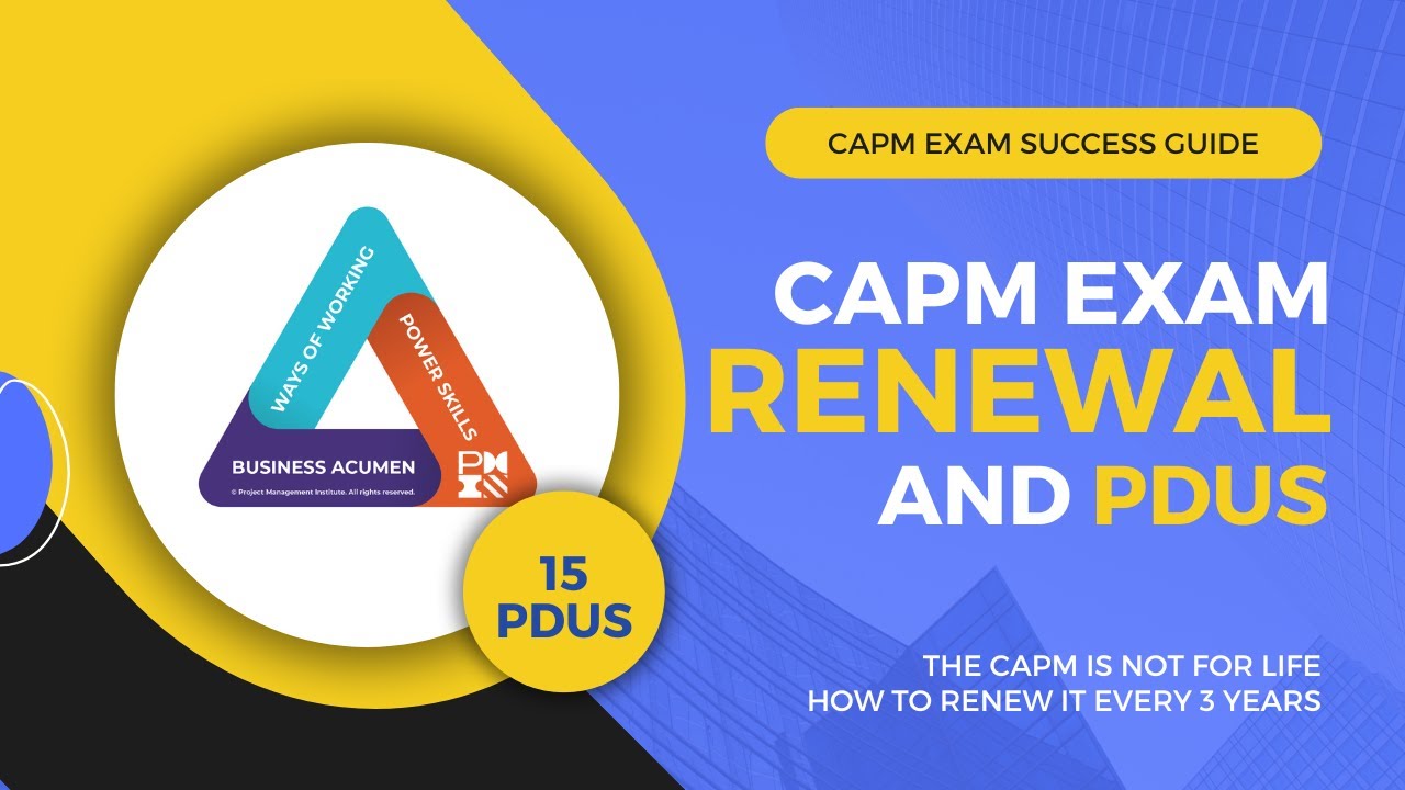 CAPM Certification Renewal and PDUs - YouTube