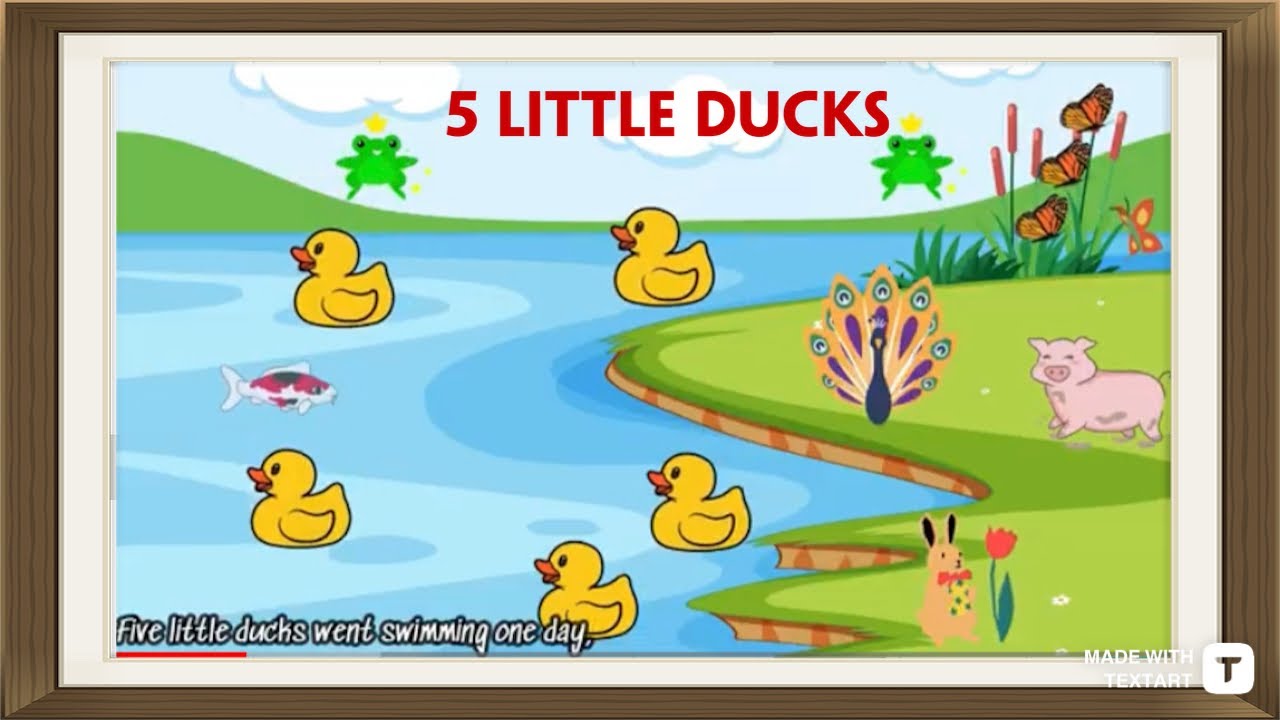 Five Little Ducks Nursery Rhyme With Lyrics - Cartoon Animation Rhymes ...