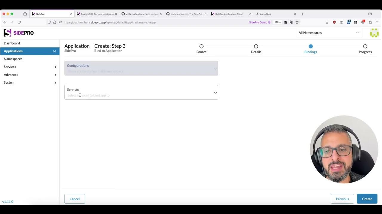 Step 3: Deploying a Python Flask App with Postgres Using SidePro's Web ...