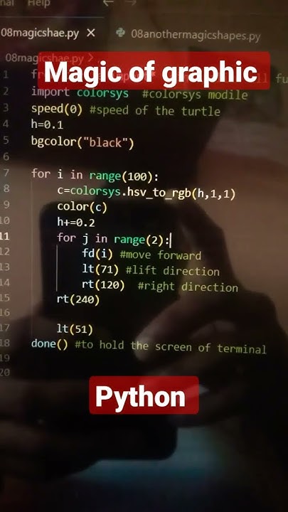 Superb Turtle Graphic In Python Shorta Ytshorts Coding Codingchallenge Codingtips Youtube