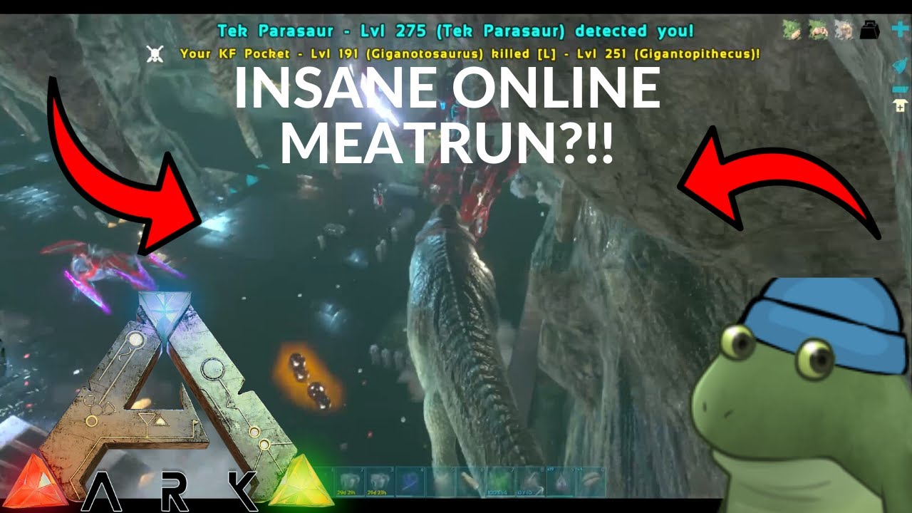 ONLINE PEARL CAVE MEATRUN!? | Ark Official Small Tribes PvP #ARK #LOOT ...