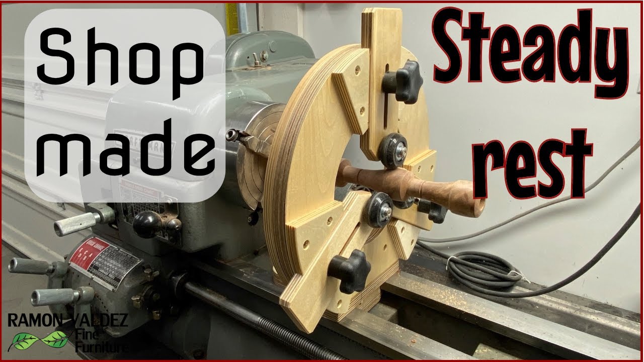 Shop-made Steady rest - YouTube