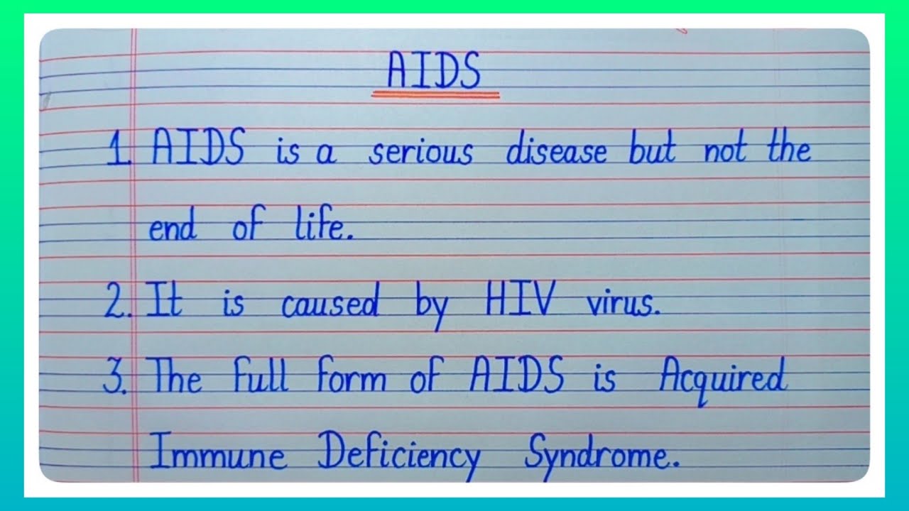 10 Lines Essay On AIDS l Essay On World AIDS Day In English l Essay On ...