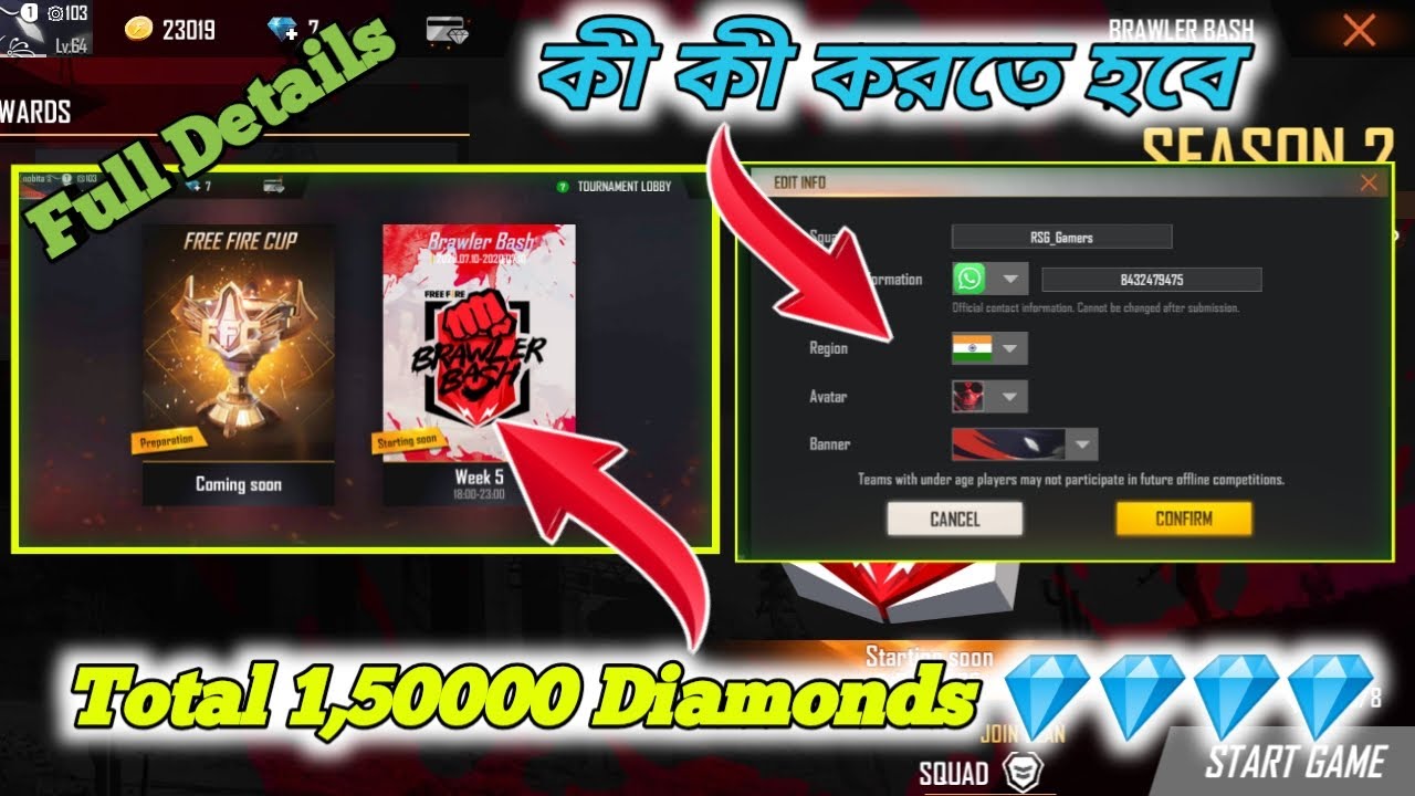 How to Complete BrawlerBash Event || Free fire New Event Brawler Bash(A ...