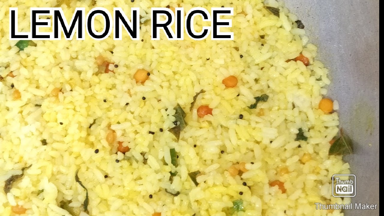 LEMON RICE/VARIETY RICE/QUICK LUNCH BOX RECIPE/EASY LUNCH BOX RECIPE ...