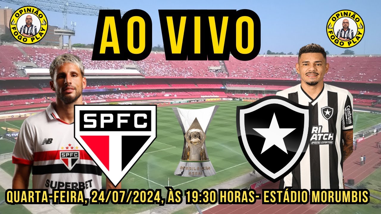 SÃO PAULO X BOTAFOGO - AO VIVO - 19a, RODADA DO CAMPEONATO BRASILEIRO ...