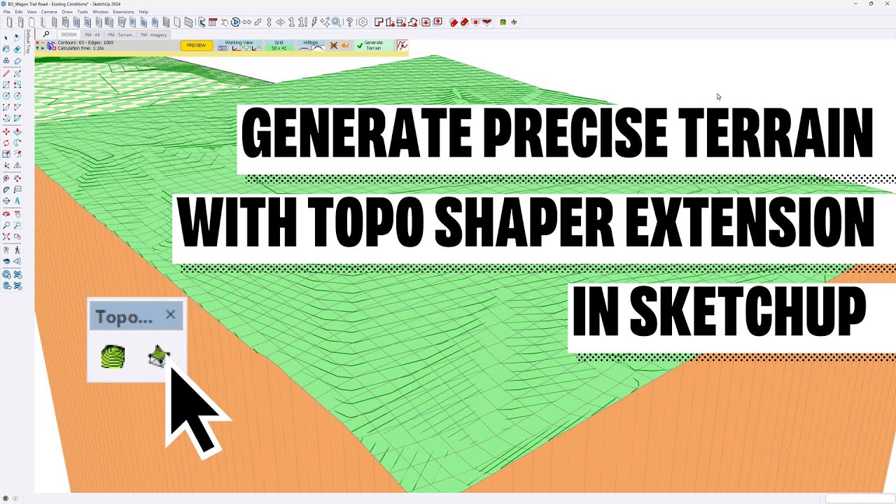 SketchUp Terrain Modeling: From 2d Survey to 3d Contours with ...