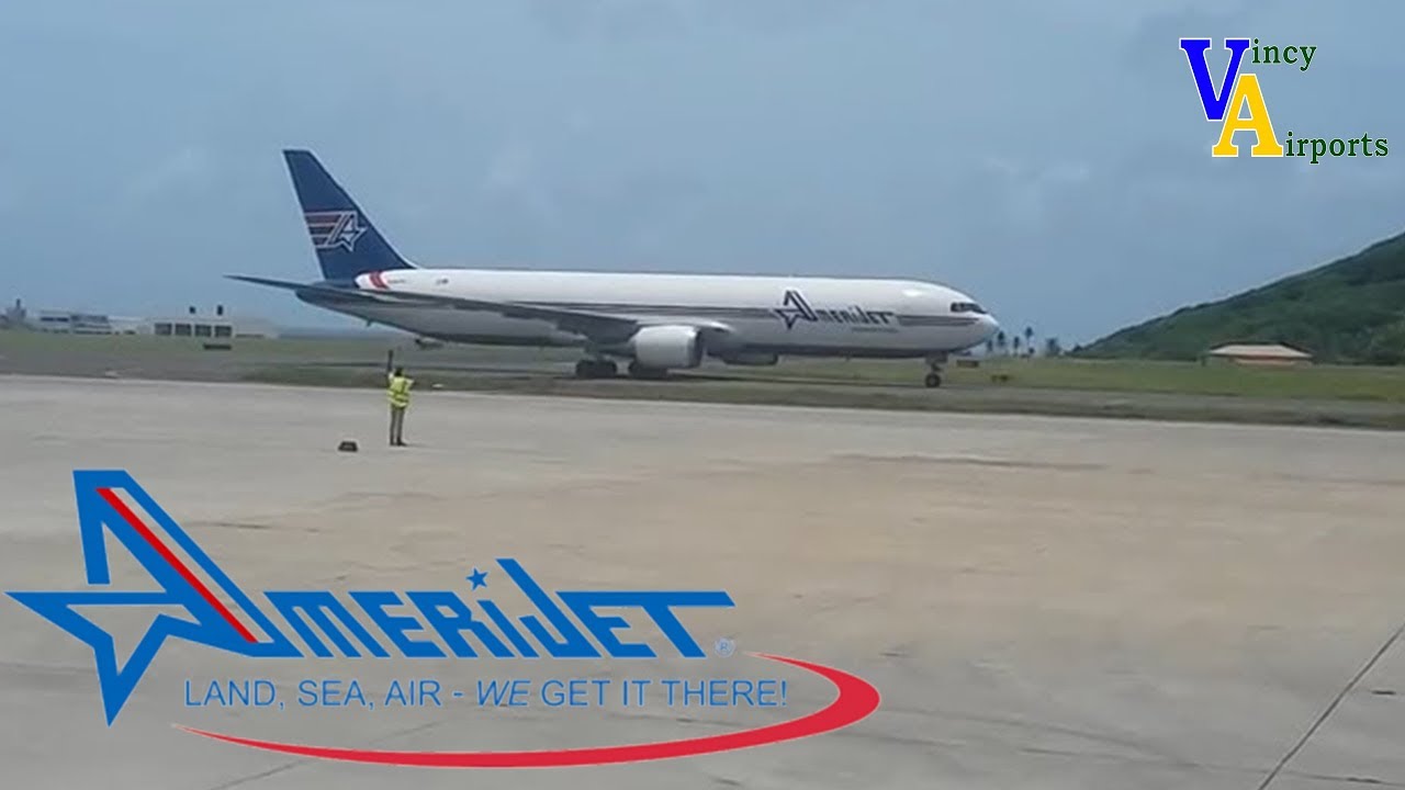 Amerijet Cargo Boeing 767 Action @ Argyle International Airport - YouTube