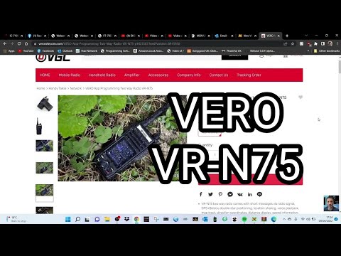VERO VR-N75-UHF ,BLUETOOTH, APRS ,GPS - YouTube