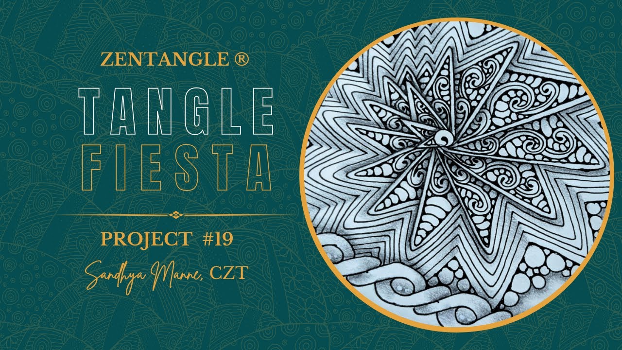 Tangles CARACOLE, FESCUE, and BRASA-MILLI Tangle Fiesta #19 - YouTube